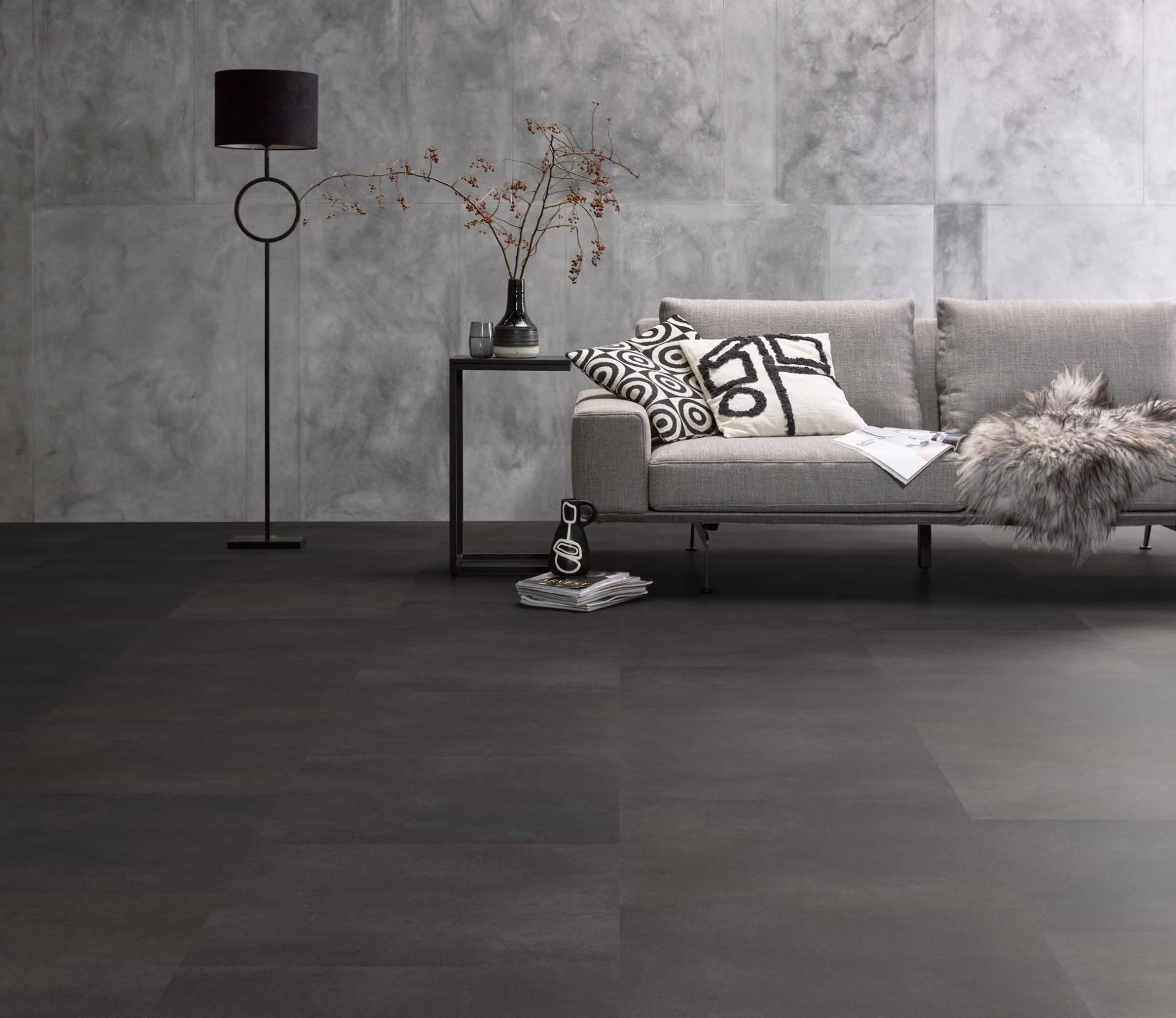 Ambiant Baroso Lijm Antraciet PVC Vloer – Moderne Betonlook ...