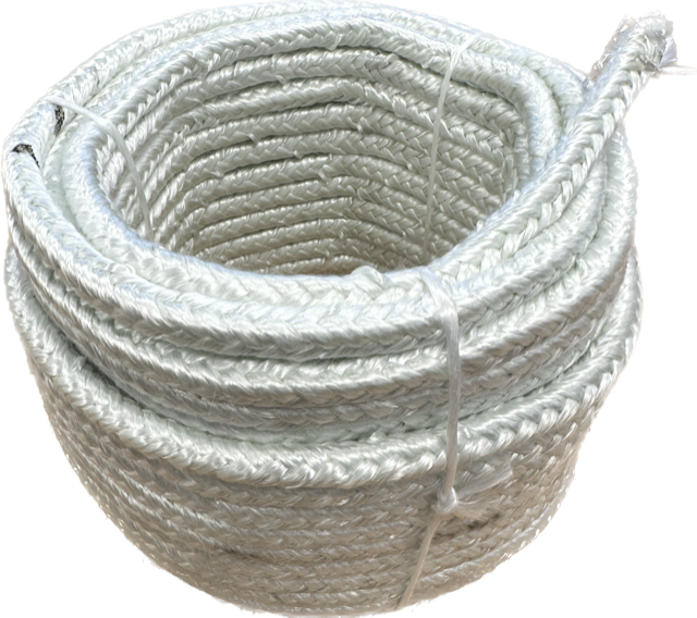 Heat resistant white square stove rope ø 10 mm x 25 m - Heat Shieldings