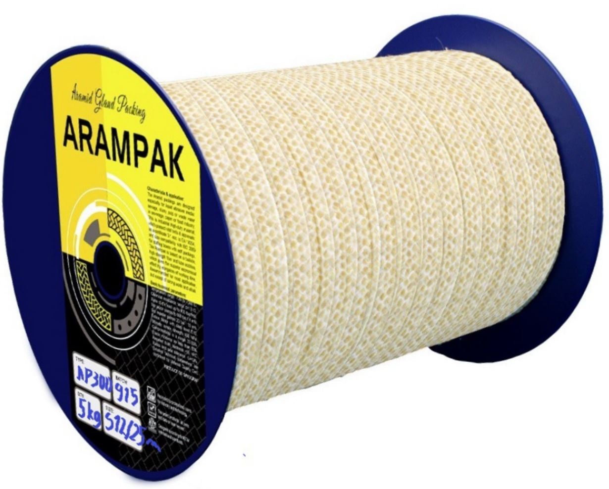 Gland packing - Aramid impregnated with PTFE - Heat Shieldings B.V.