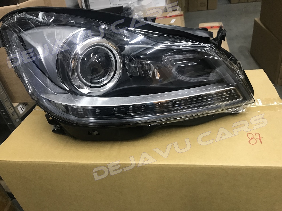 Bi Xenon Look LED Headlights for Mercedes Benz C-Class W204 Facelift ...