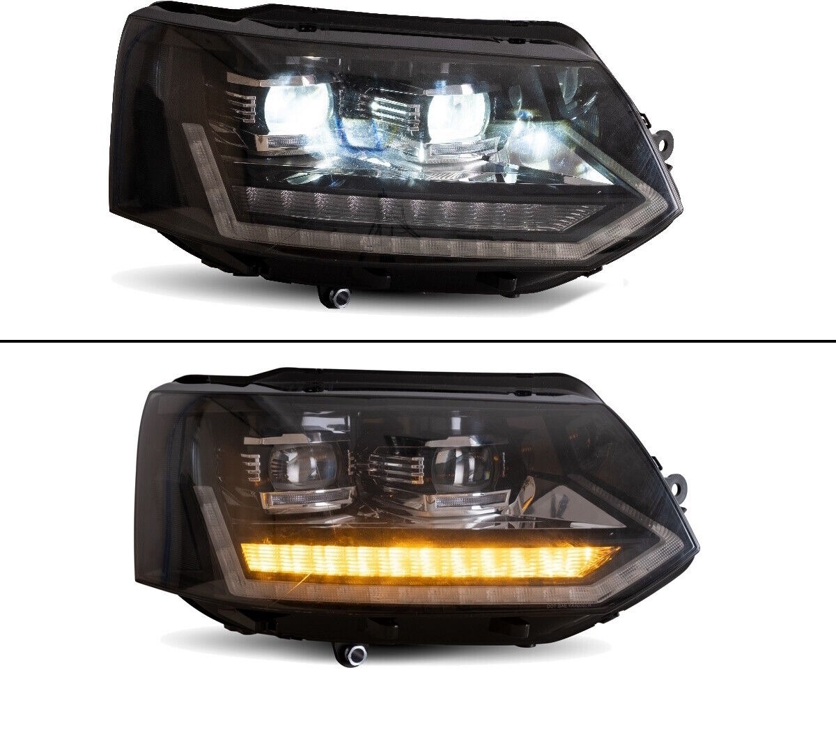 T6.1 Look Full LED Matrix LED Headlights for Volkswagen Transporter T5 ...