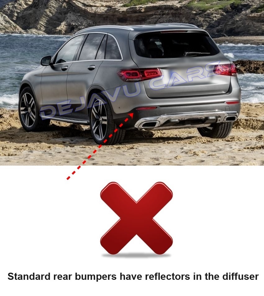 Facelift GLC 63 AMG Look Diffuser for Mercedes Benz GLC X253 SUV ...