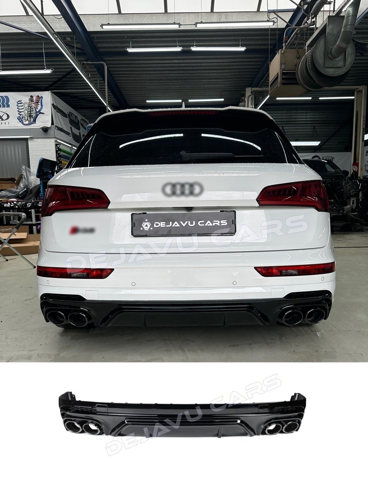 SQ5 Look Diffuser + Uitlaat sierstukken voor Audi Q5 SUV FY S line SQ5 ...