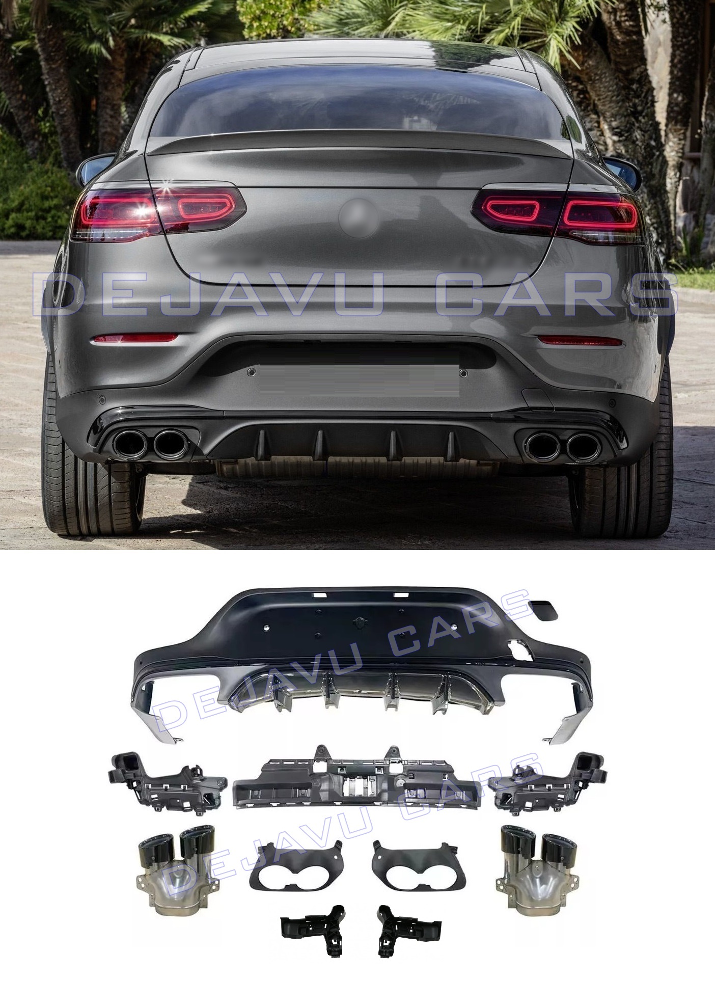 Facelift GLC 63 AMG Look Diffuser voor Mercedes Benz GLC C253 Coupe ...