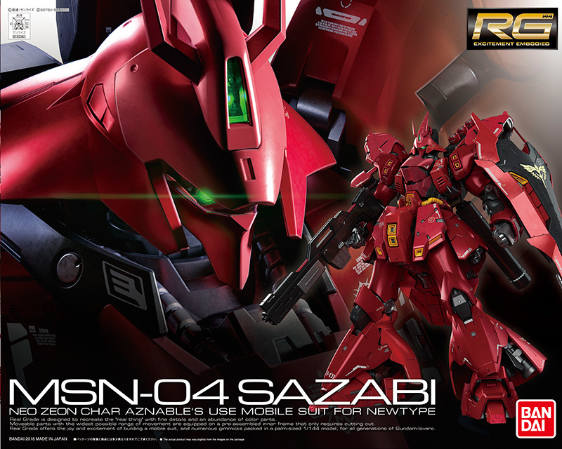 Gundam RG 1/144 MSN-04 SAZABI Model Kit - Geeks Heaven BV