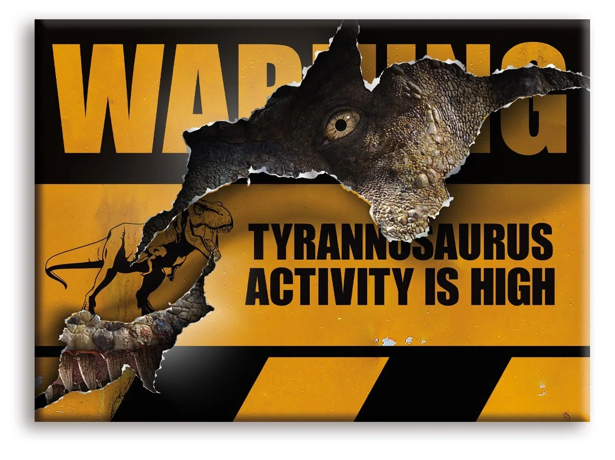 Jurassic World T-Rex Sign Magnet 6.3x8.9cm - Geeks Heaven BV