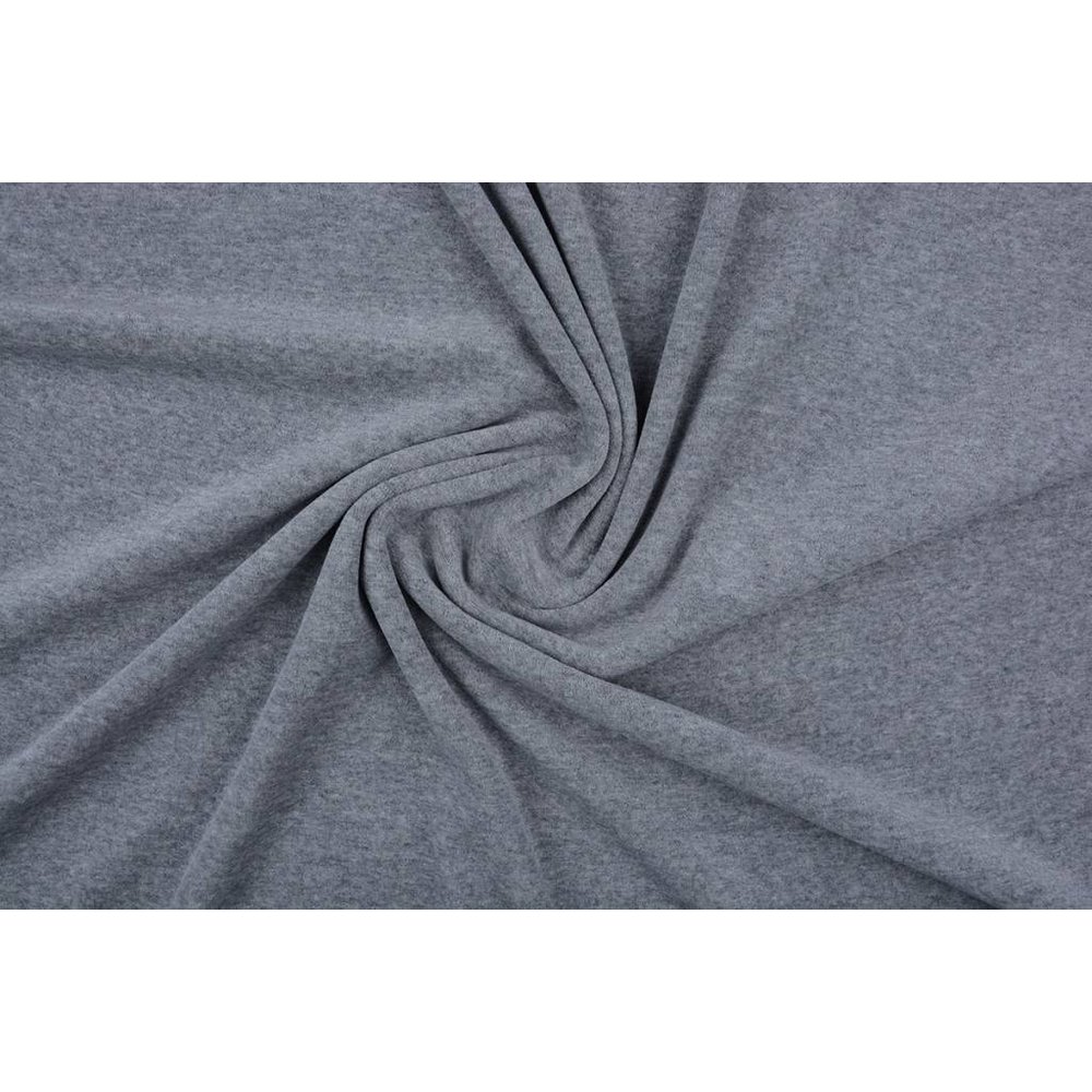 Nicky Velours Light grey Melange - YES Fabrics