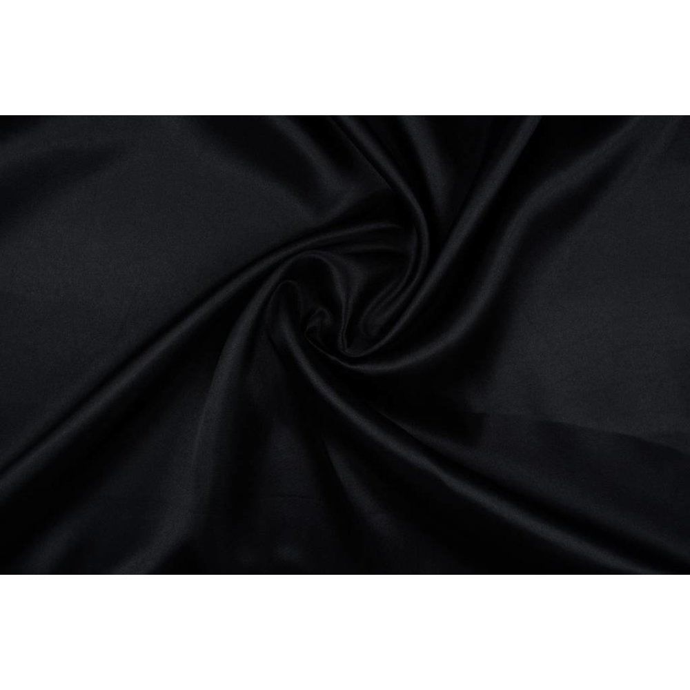 Poly Satin Black - YES Fabrics