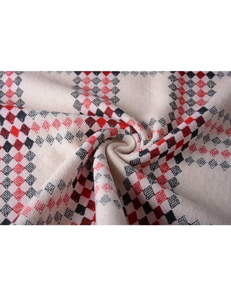 Wollen stof Geruit rood - YES Fabrics