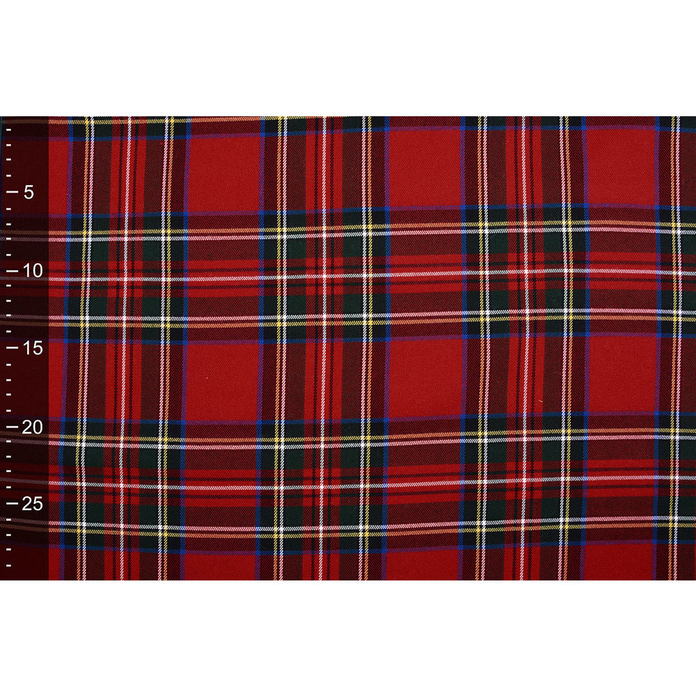 Scottish Checks Big Stretch Red - YES Fabrics