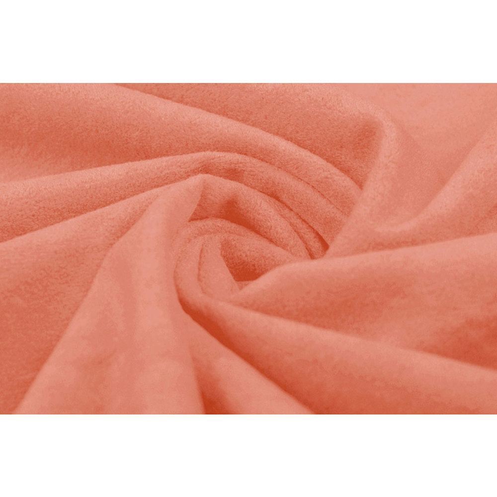 Velor Velvet Fabric Pica Salmon - YES Fabrics