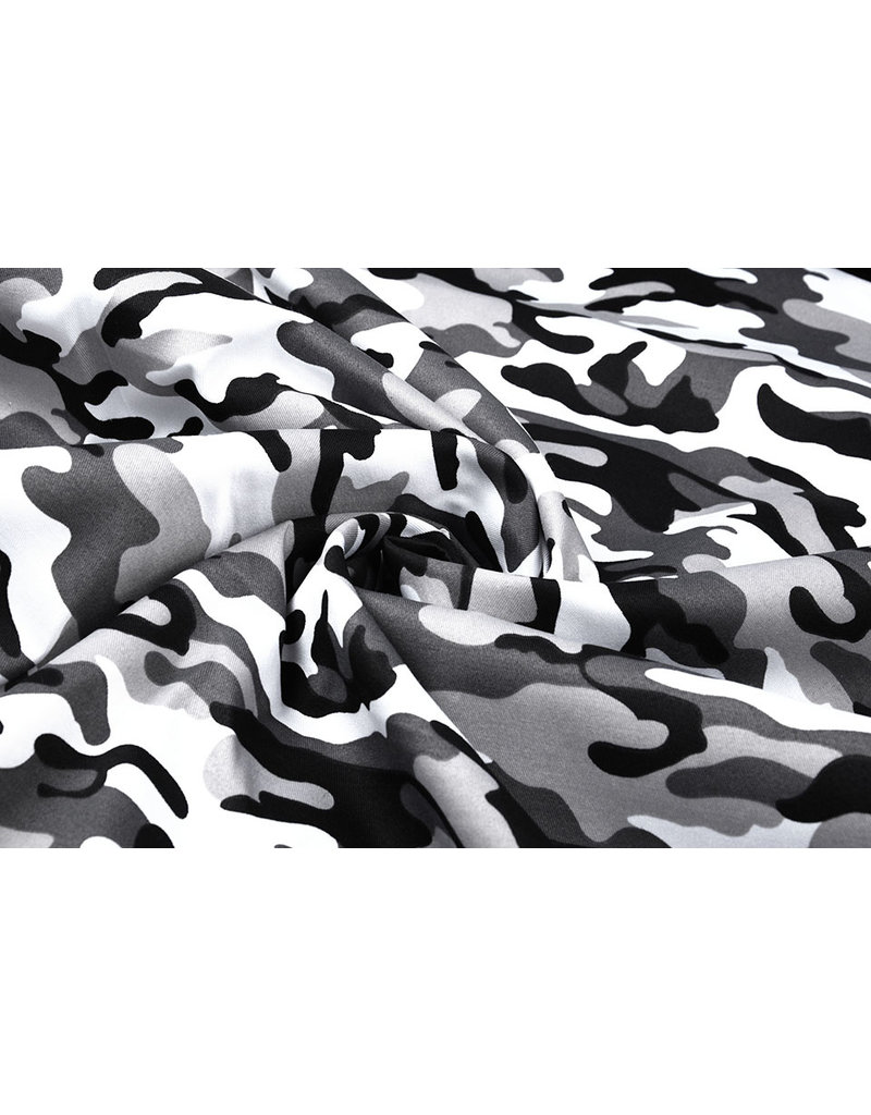 Army Polyester Cotton Grey - YES Fabrics