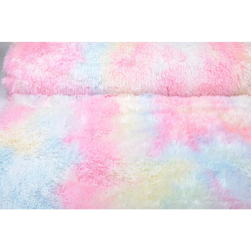 Lang Harige Bont Multi Color Pastel - YES Fabrics