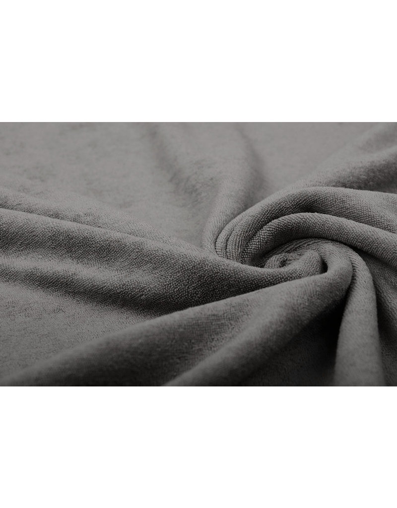 Stretch Terry Cloth Light Grey - YES Fabrics