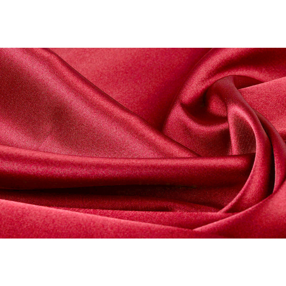 Stretch Satijn Rood - YES Fabrics