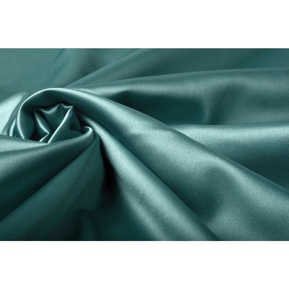 Stretch Satin Jade Green - YES Fabrics