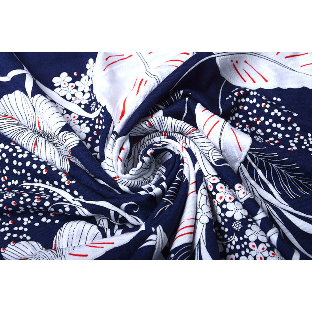 Viscose Jersey Lacquar Marina Marine - YES Fabrics