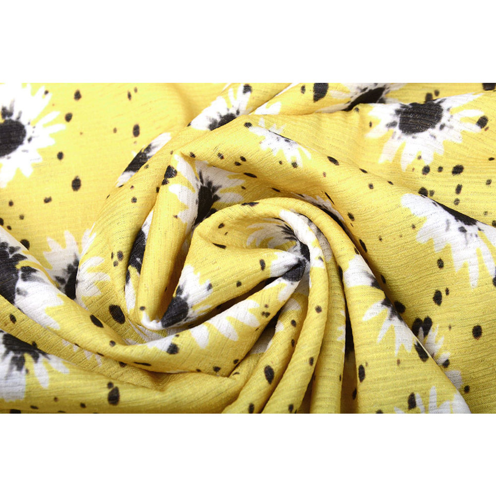 Crepe Jersey Stretch Margriet Geel - YES Fabrics