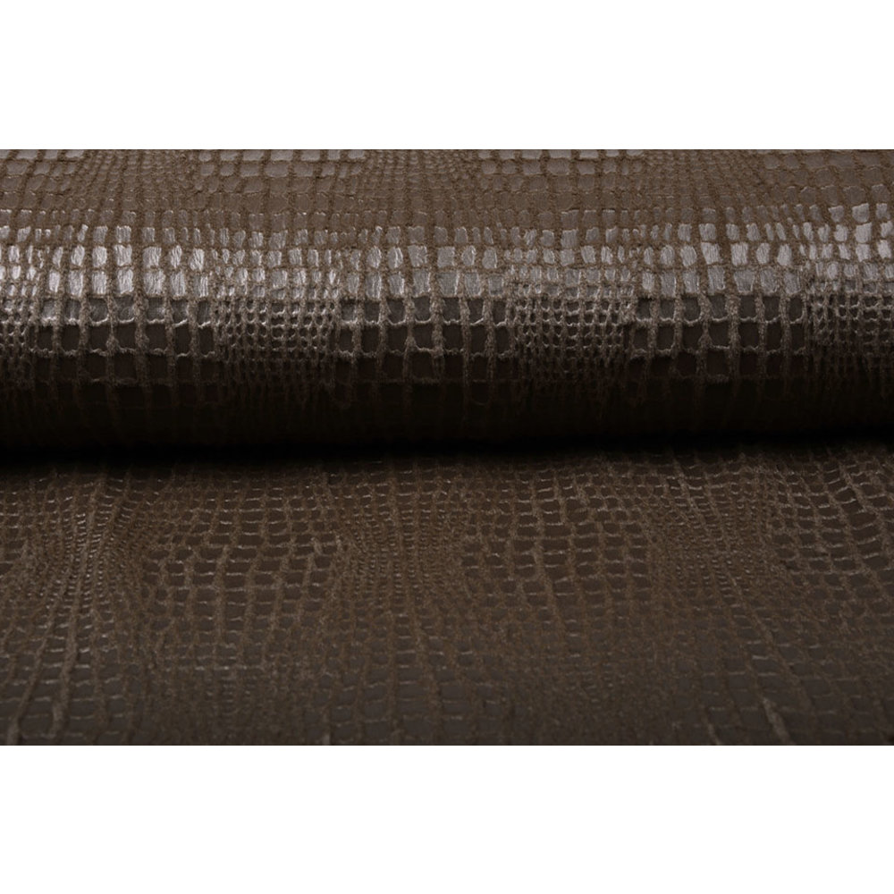 Fur Snake Foil Shiny Brown - YES Fabrics