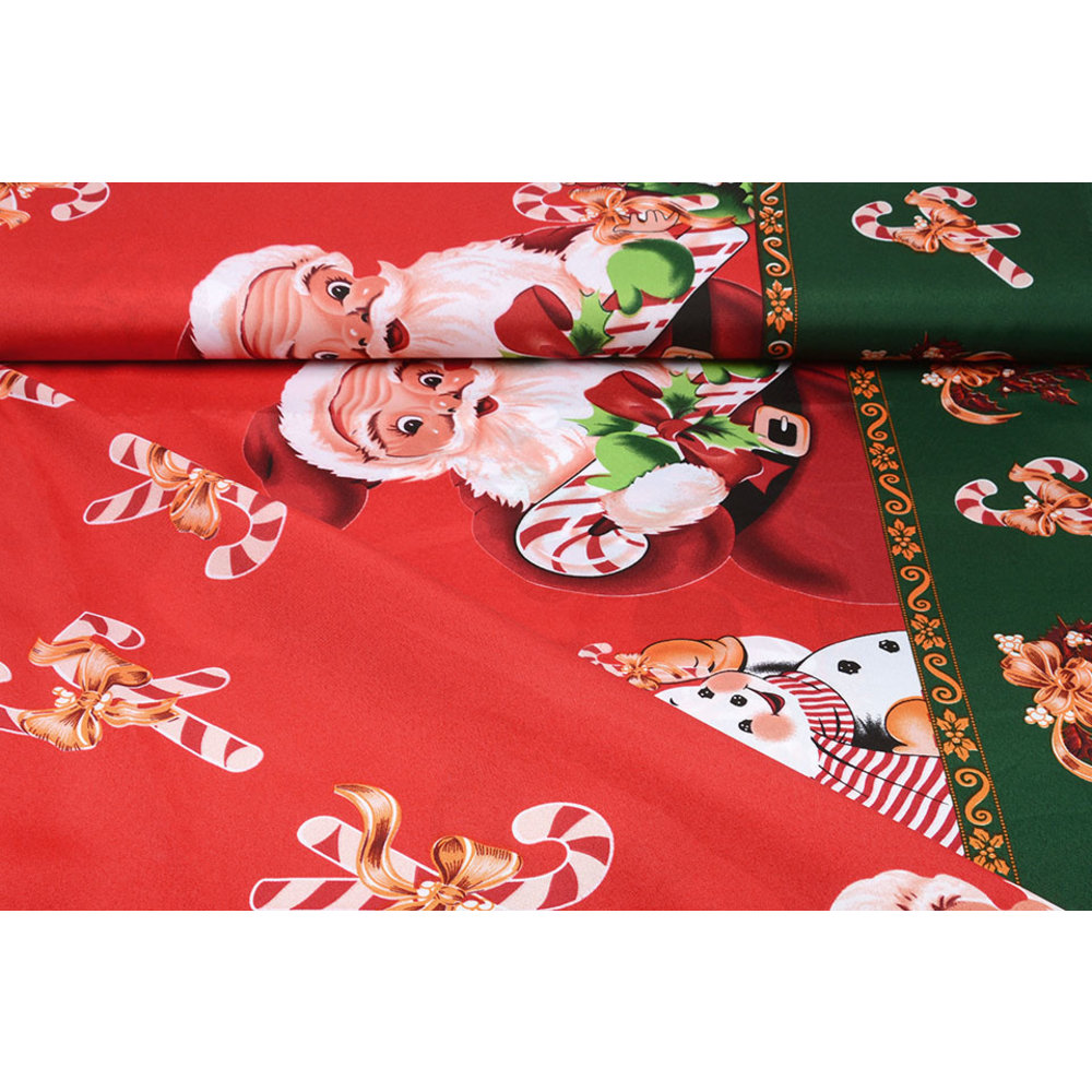 Christmas Fabric Santa Candy Cane Red - YES Fabrics