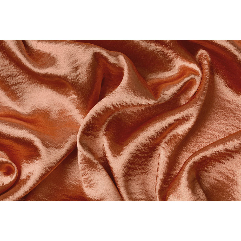 Crinkle Crêpe Satijn Oranje Brique - YES Fabrics