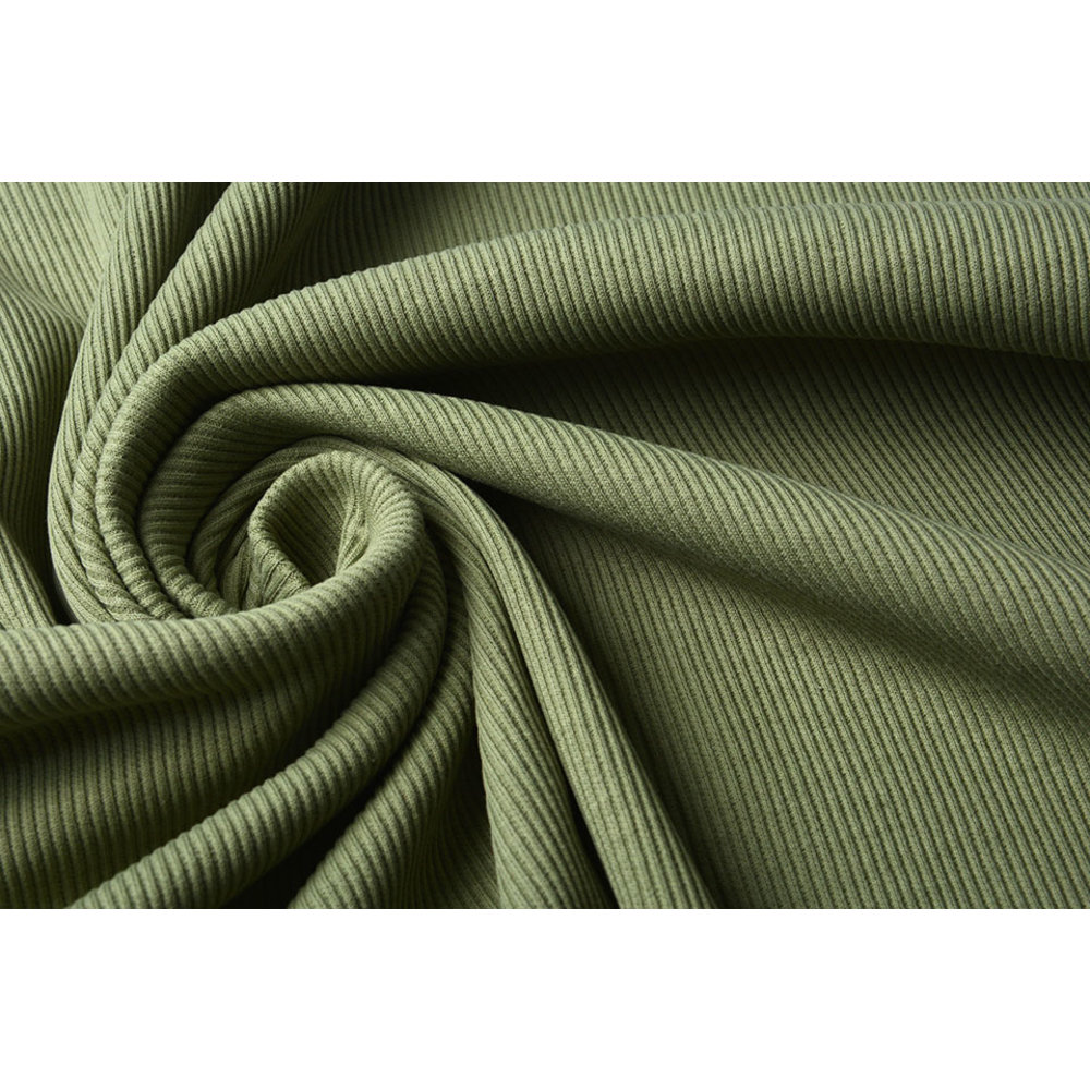 Rib Jersey Light Army Green - YES Fabrics