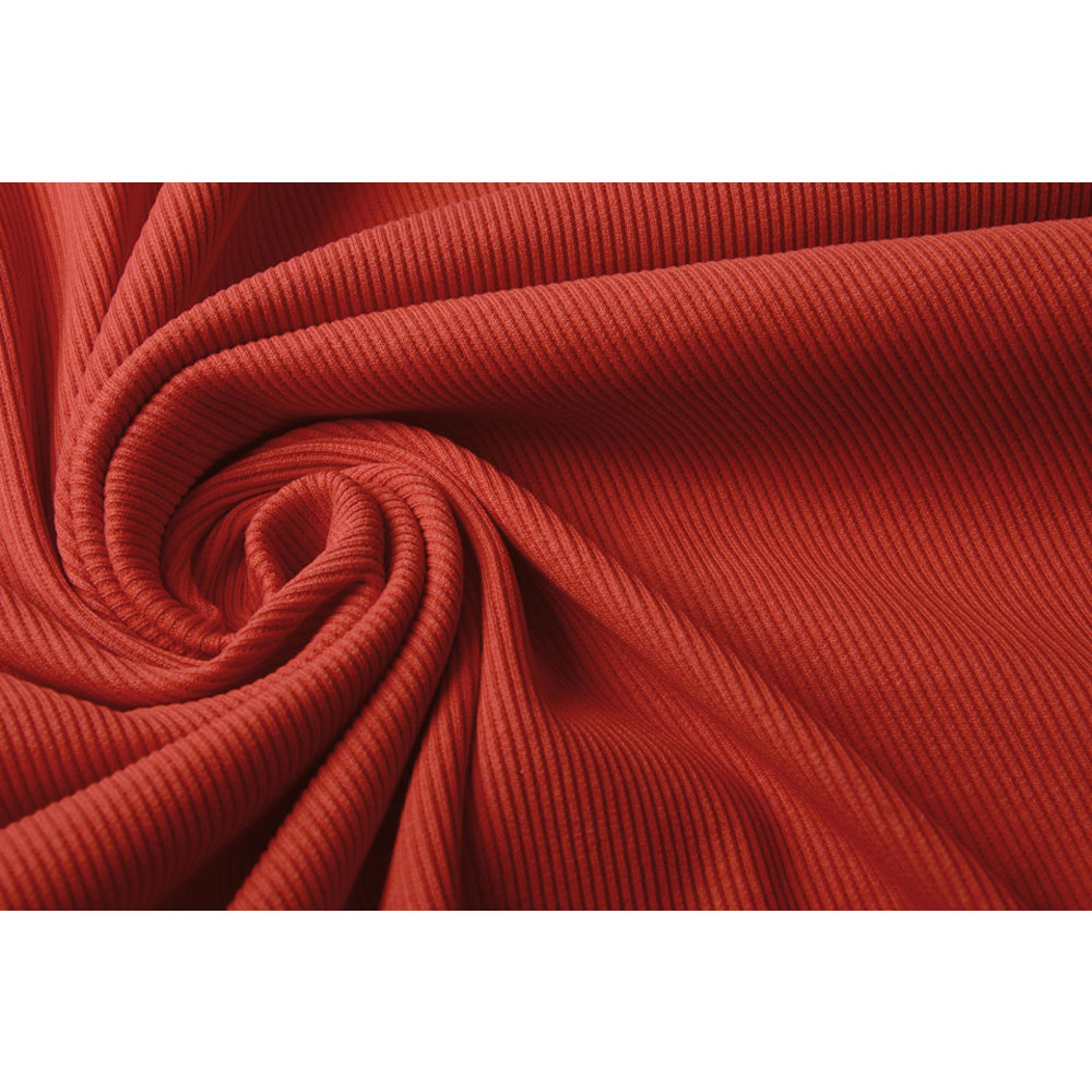 Rib Jersey Red - YES Fabrics