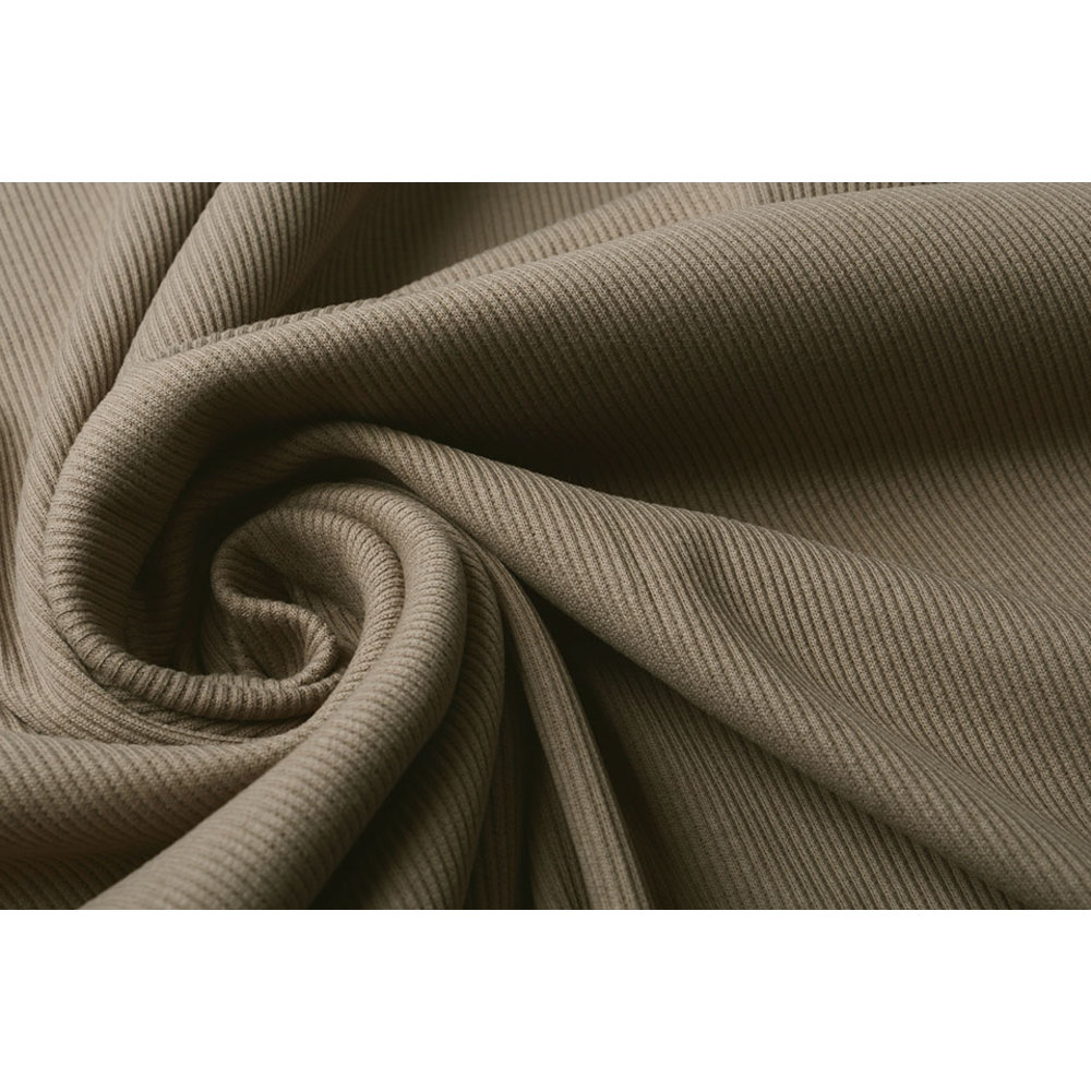 Rib Jersey Taupe - YES Fabrics