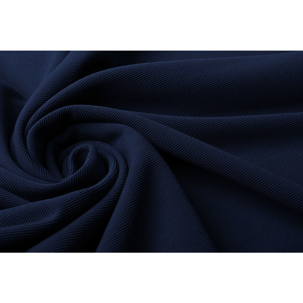 Ottoman Rib Jersey Fabric Navy Blue - YES Fabrics