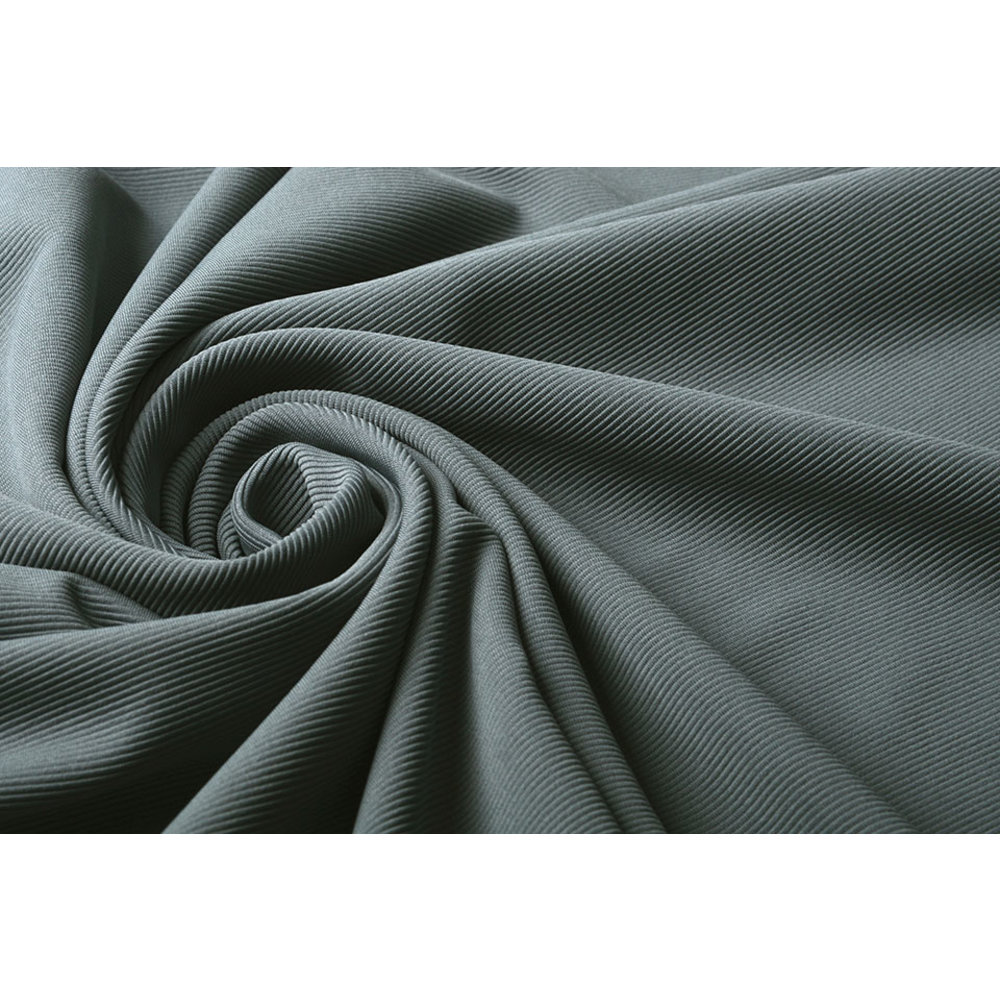 Ottoman Rib Jersey Stof Grijs - YES Fabrics
