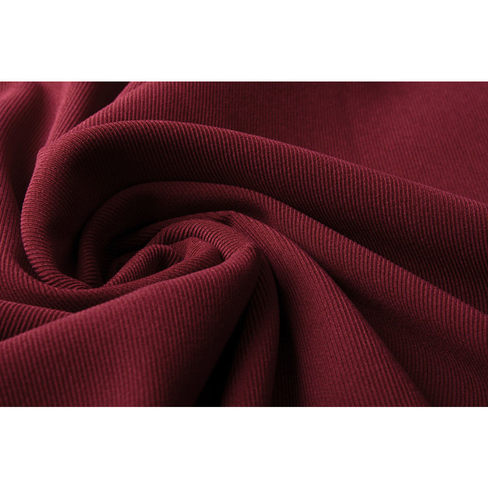 Ottoman Riding Breeches Rib Velvet Wine Red - YES Fabrics