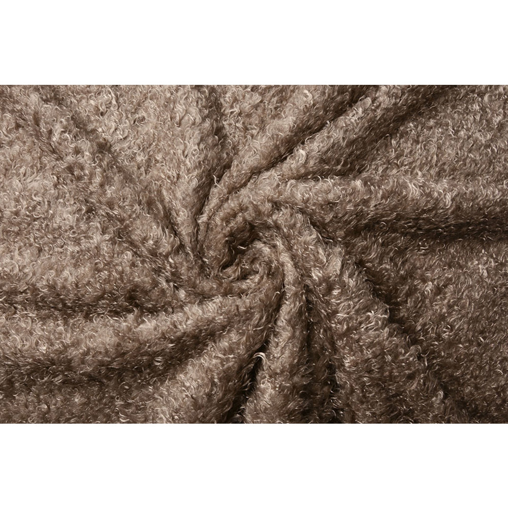 Wavy Curly Teddy Taupe - YES Fabrics