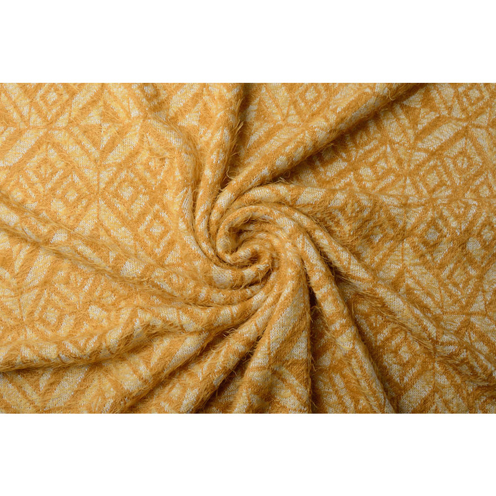 Gebreide Stof Calypso Oker Geel - YES Fabrics