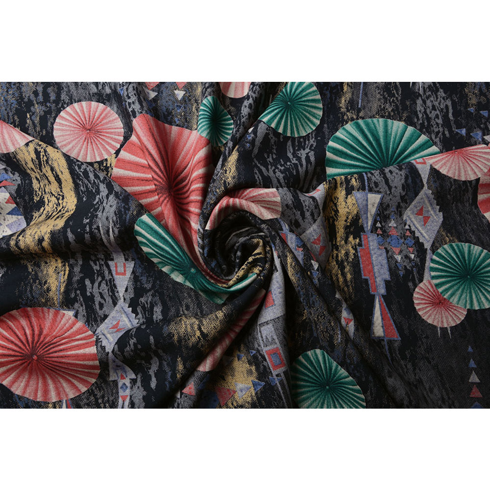 100% Viscose Parasol Red Green - YES Fabrics