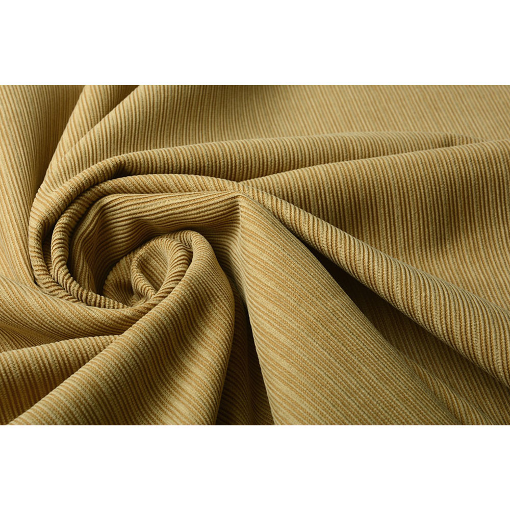 Fancy Corduroy Rib Stof Oker Geel - YES Fabrics