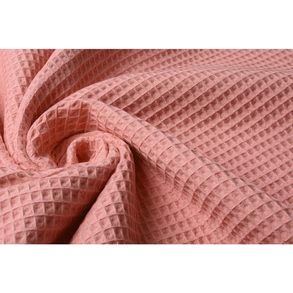 Waffle pique Coral - YES Fabrics