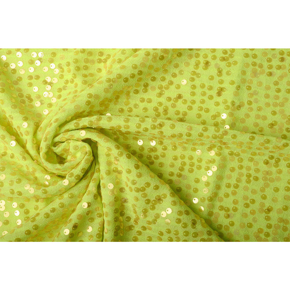 Sequins on Lurex Lisa Fluor Yellow - YES Fabrics