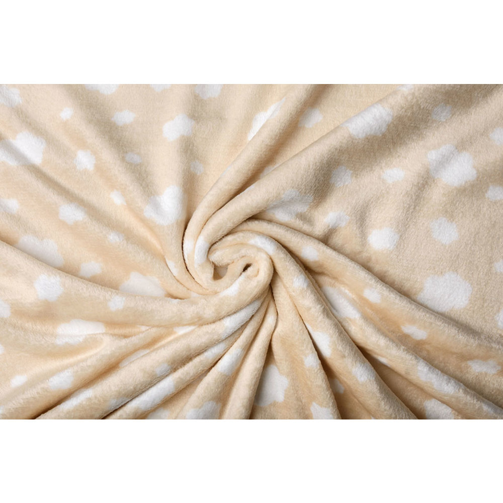 Coral Fleece Clouds Light Peach - YES Fabrics