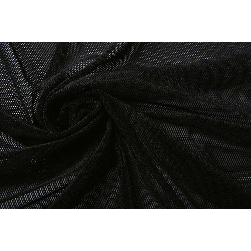 Velours Fine Gauze Black - YES Fabrics