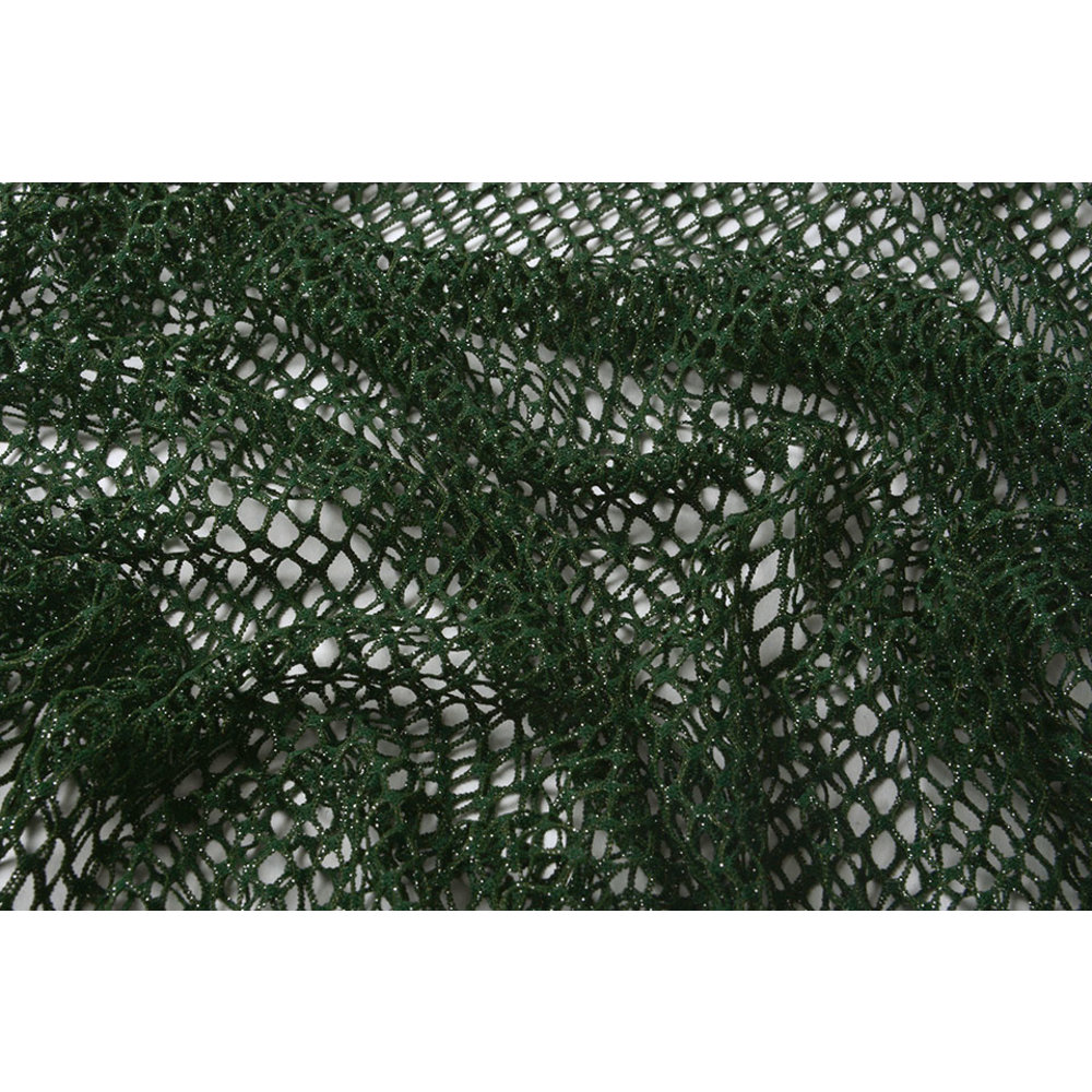 Jersey Gaas Stof Glitter Donker Groen - YES Fabrics