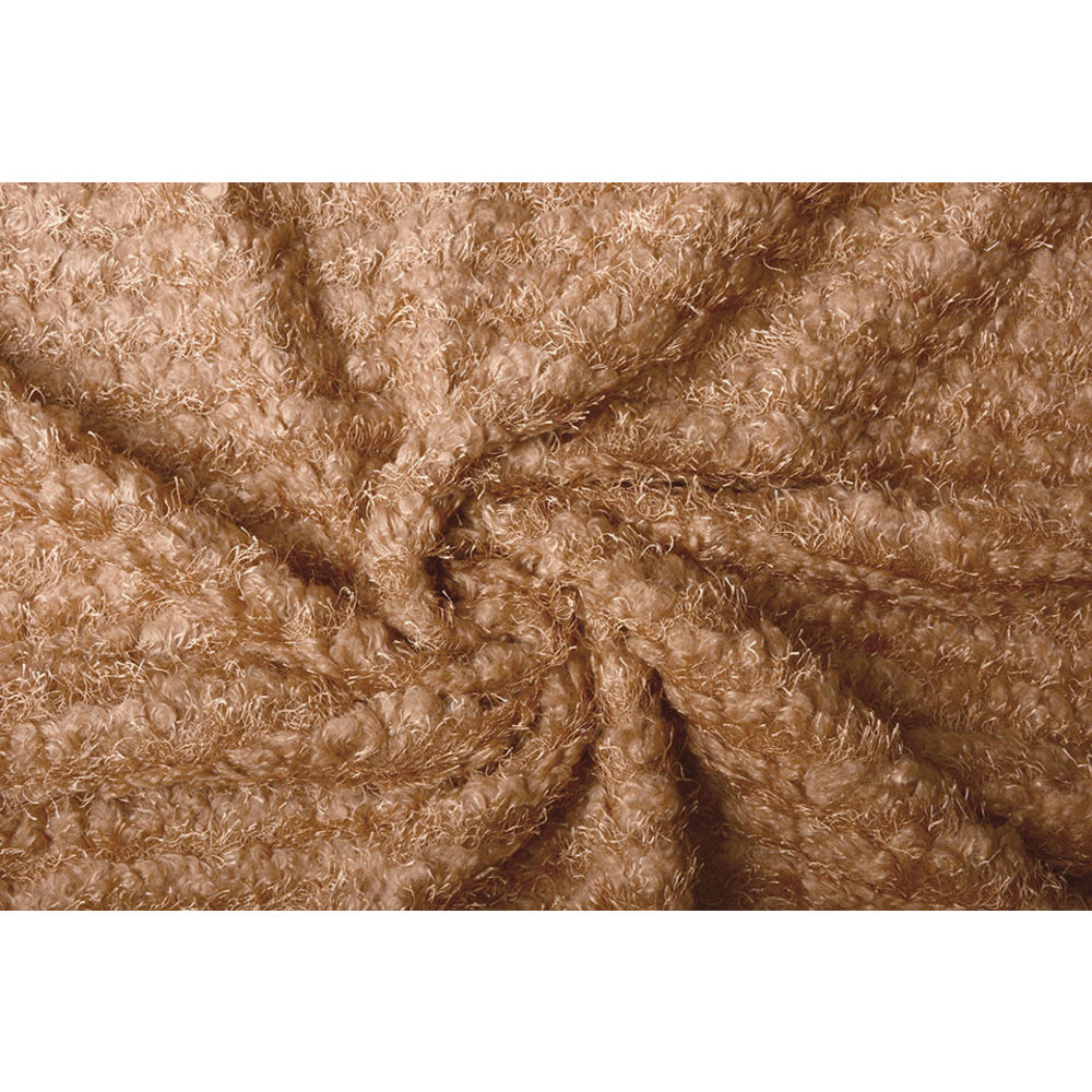 Fancy Bouclé Glitter Light Orange Brique - YES Fabrics