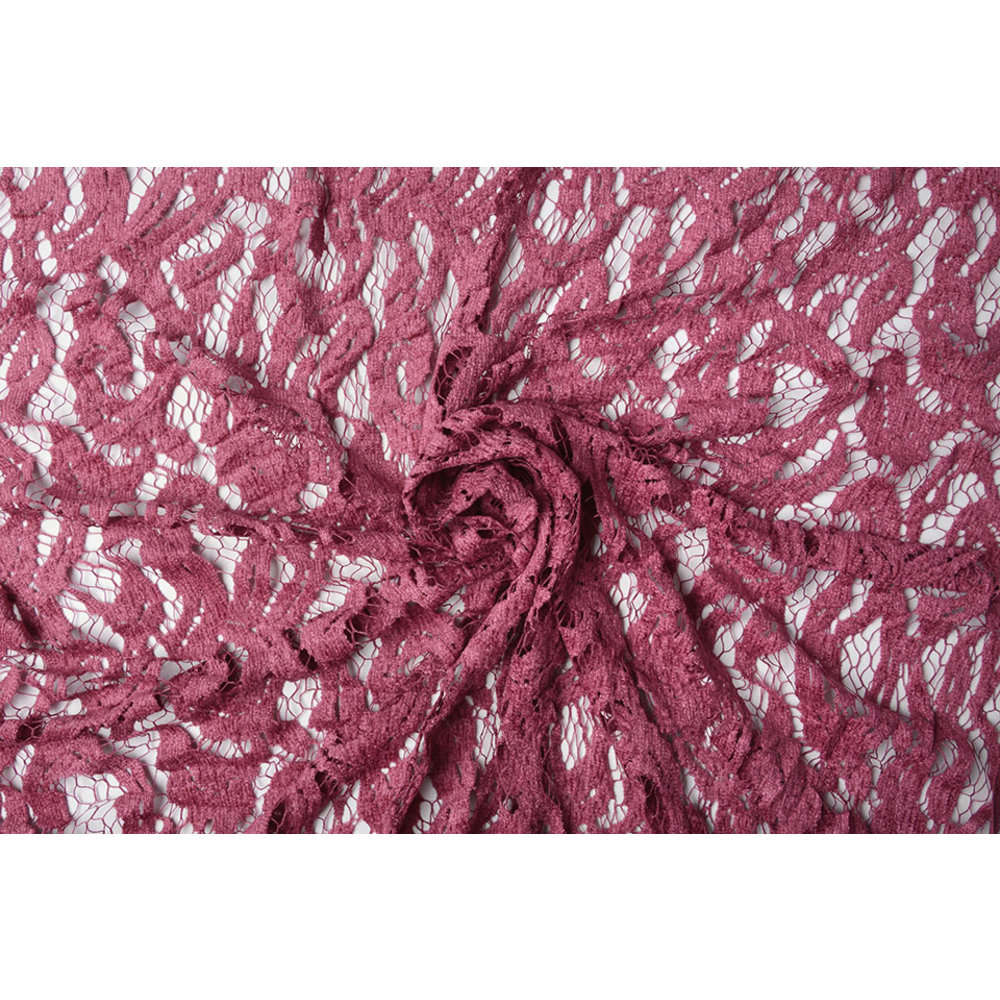 Samt Spitze Julia Dunkel Altrosa - YES Fabrics