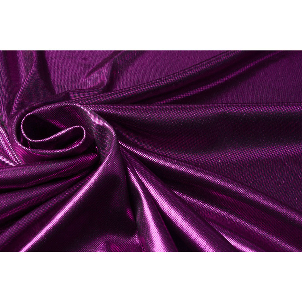 Lamé on Charmeuse Cyclamen - YES Fabrics