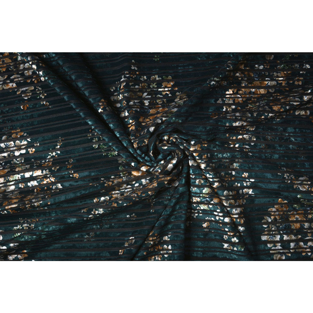 Velvet Rib Hailey Petrol - YES Fabrics