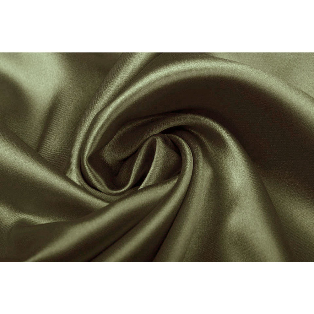 Stretch Satijn Army Groen - YES Fabrics