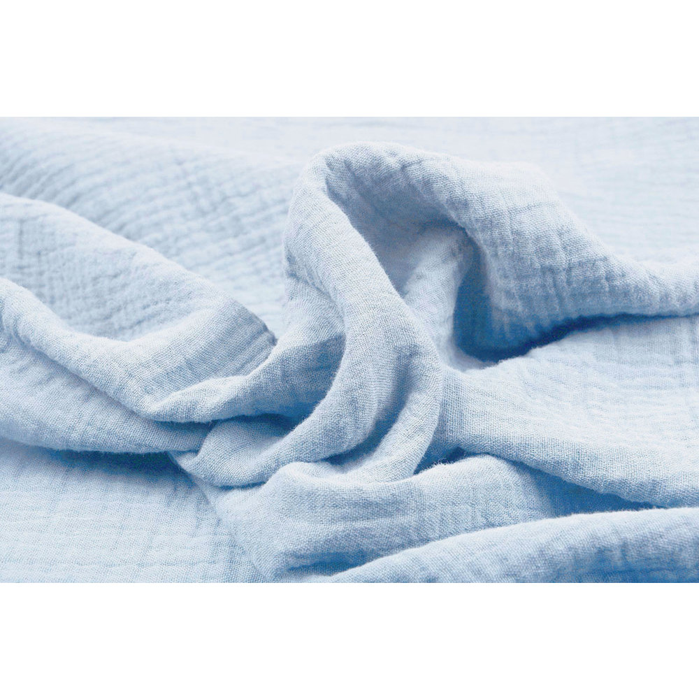 Baumwoll Musselin Stoff Powder Blue - YES Fabrics
