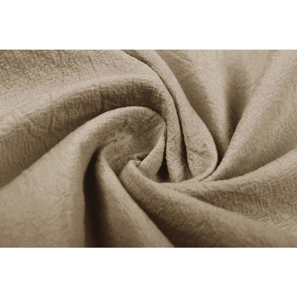 100% Gewassen Katoen Donker Beige - YES Fabrics