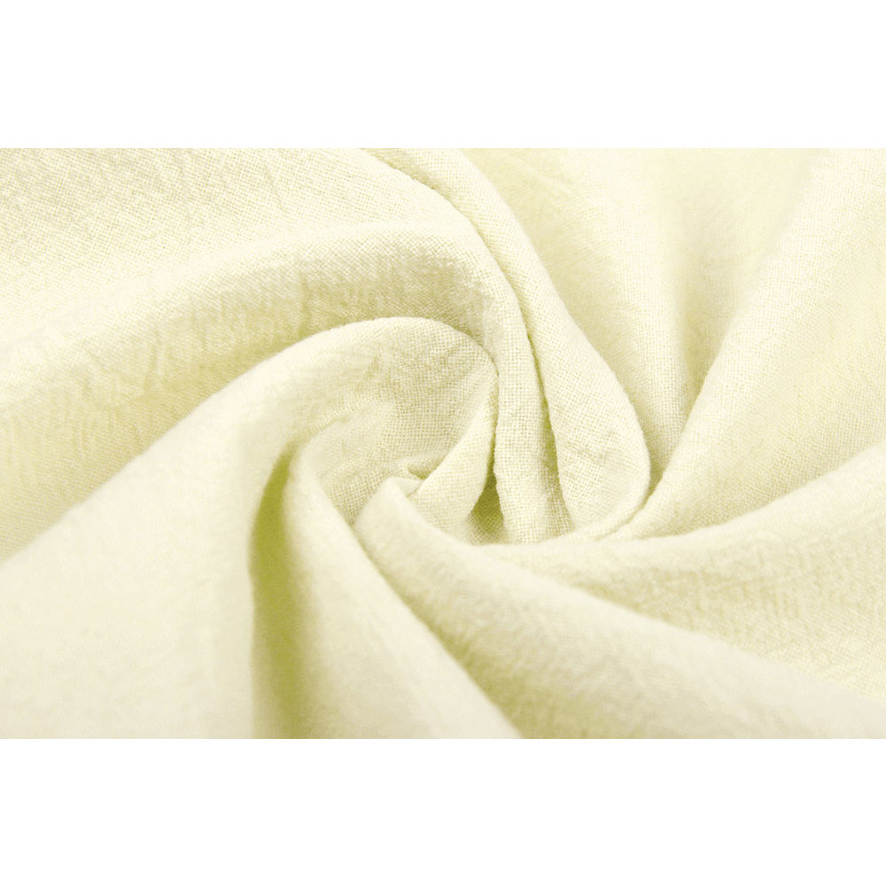 100% Gewassen Katoen Licht Pastel Geel - YES Fabrics