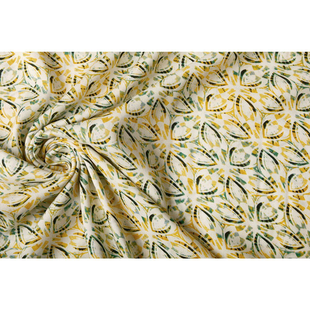 100% Viscose Morir Flor Yellow - YES Fabrics
