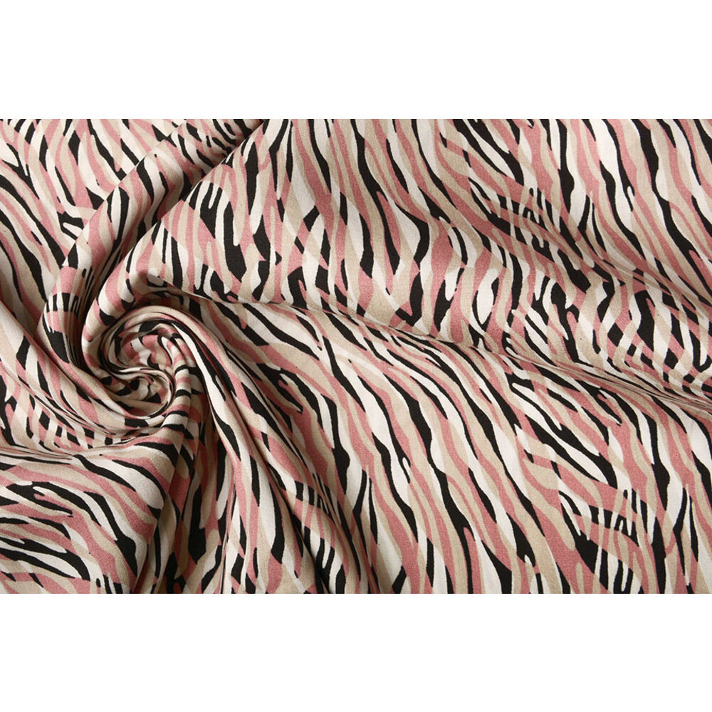 100% Viscose Zebra Pink - YES Fabrics